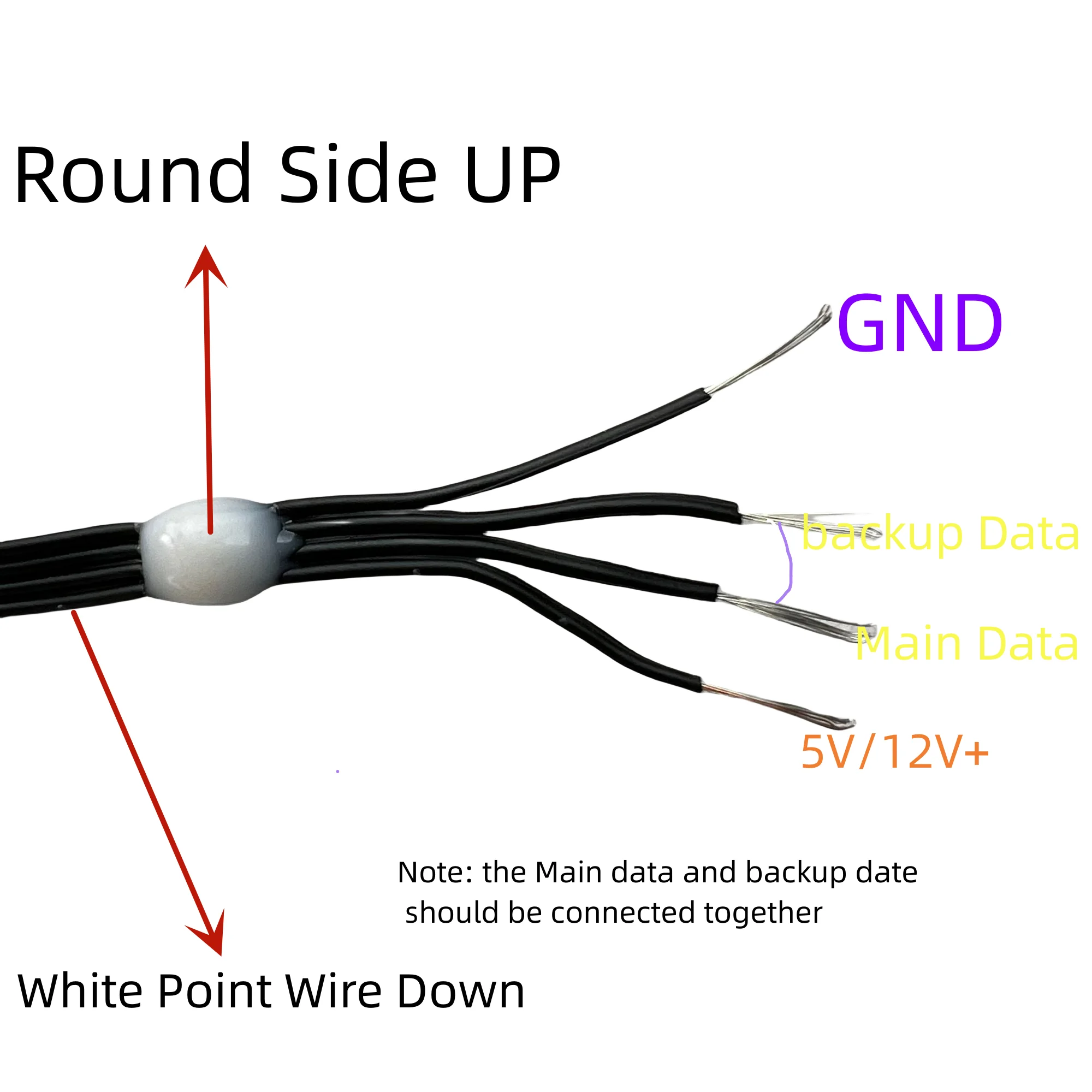 DC5V 12V LED Pebble Seed Pixel String Light - RGB Addressable