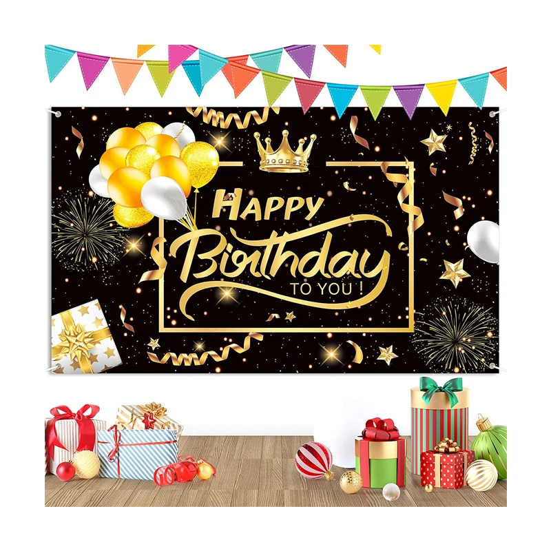 Promotion Birthday Decorations Sign Large Happy Birthday Party Banners ...