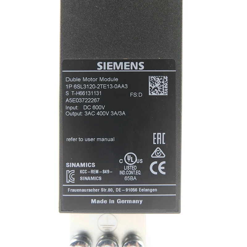 Siemens Sinamics Double Motor Module 6sl3120-2te13-0aa3 6sl3120-2te21 ...