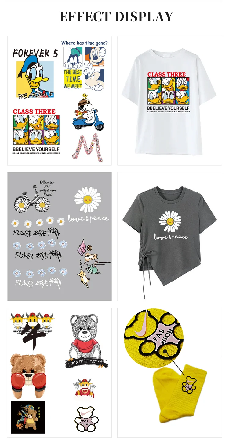 Custom Washable Heat Transfer Sticker Iron On High Density Heat ...