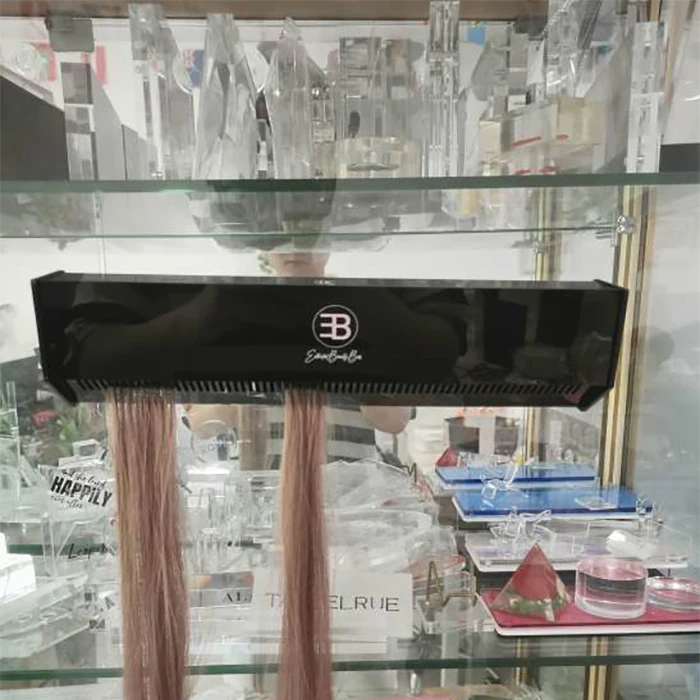 Wall-mounted Acrylic Hair Extension Display Stand Hair Extension Holder ...