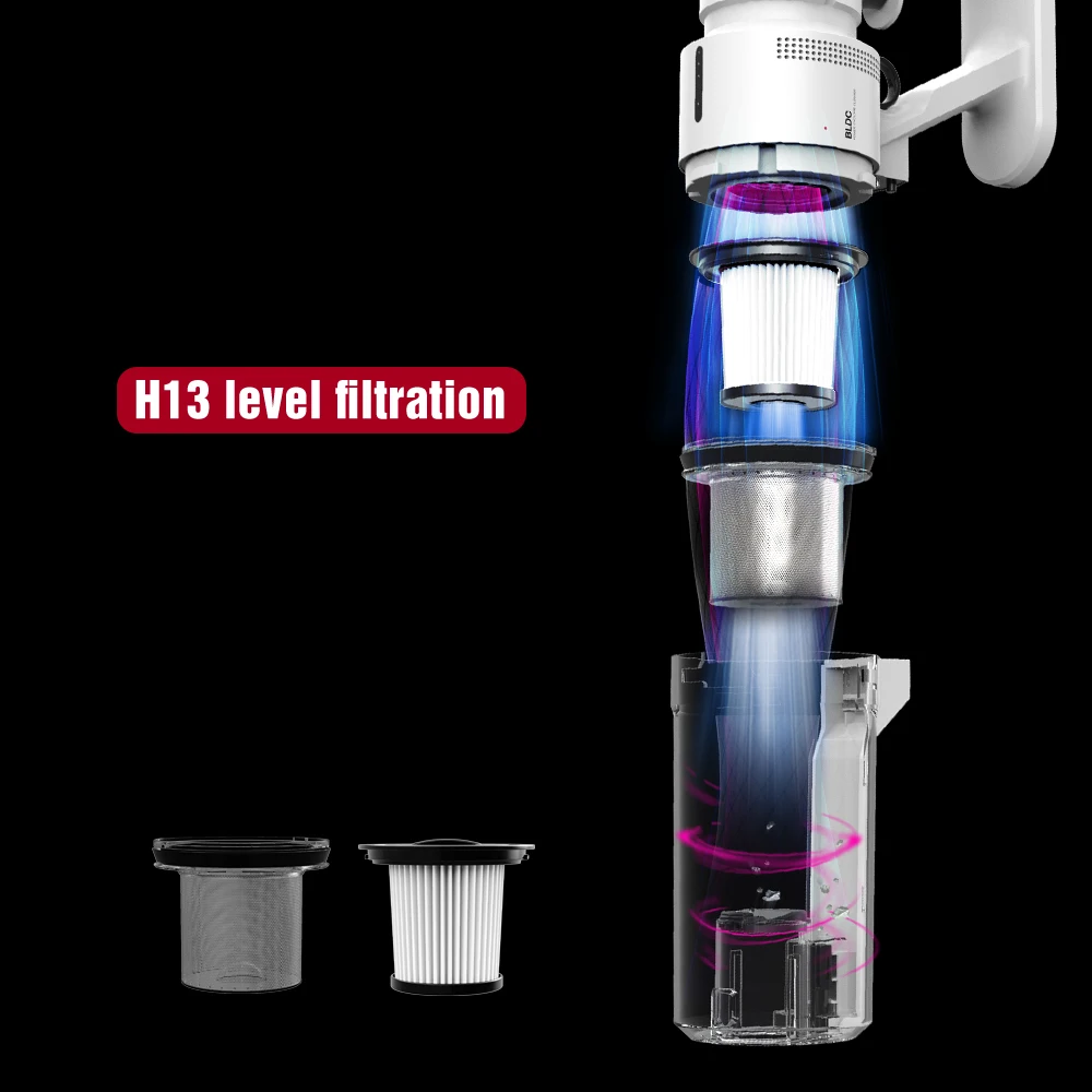 Dibea Fc20 Mop Cleaner Wireless Portable 200w Rechargeable Long Endurance Vacuum Cleaner With ...