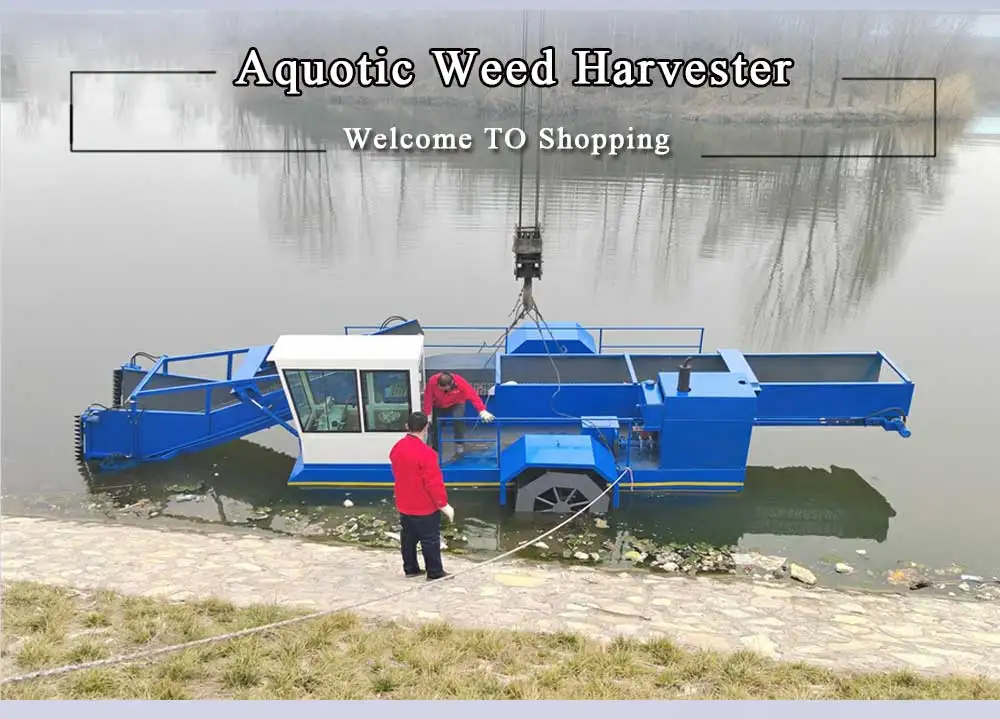 Efficient River Algae Harvest with Floating Garbage Skimmer