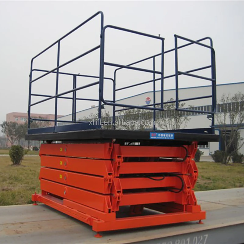 CE Standard 300kg 500kg Hydraulic Hand Scissor Lifting Platform 1ton ...