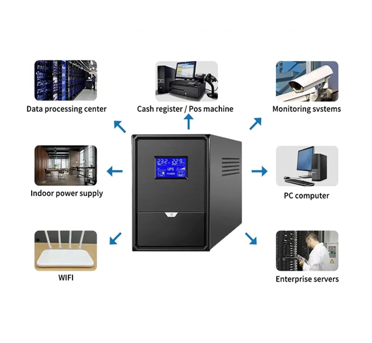 Line Interactive Ups 800va 480w Ups Simulated Sine Wave Backup Power ...