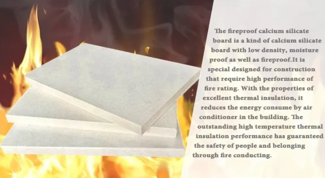 Construction Material Calcium Silicate Wall Panel Fireproof Board For ...