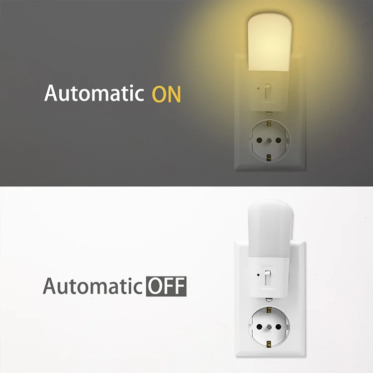 Dusk To Dawn Automatic Led Night Light Wall Mount Eu Plug 選択