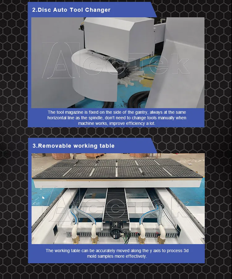 Acctek Auto Tool Changer 5 Axis Woodworking Cnc Router Machine For Wood ...
