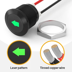 Ip67 Waterproof 12 Volt Led Indicator Lights Green Led 12mm Led ...