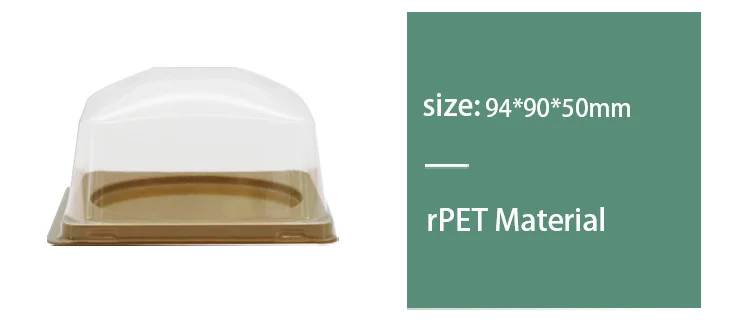 Rpet Custom Manufacturer Recyclable Clear Plastic Packaging Box Food Container Salad Round ...