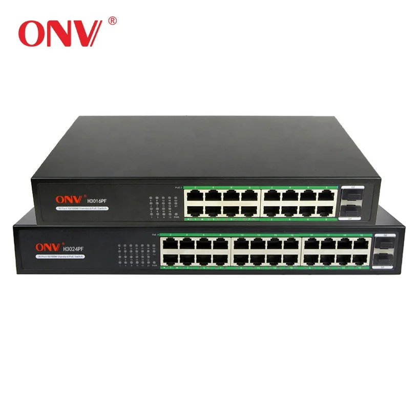 Best Black 24 POE Gigabit Port With 2 Optical Port POE Switch| Alibaba.com