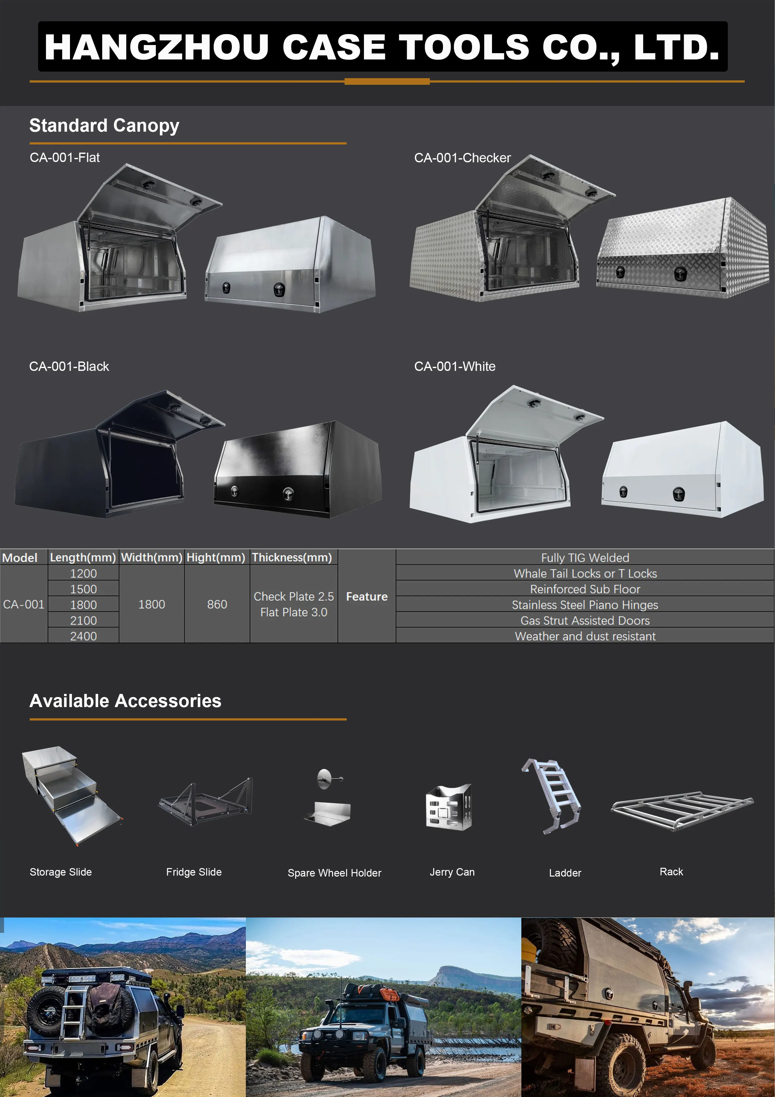 Aluminum Ute Canopy Tool Box - Durable & Customizable