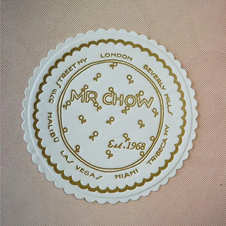 5 layers tissue paper with waxed back coaster custom quality absorbent ...