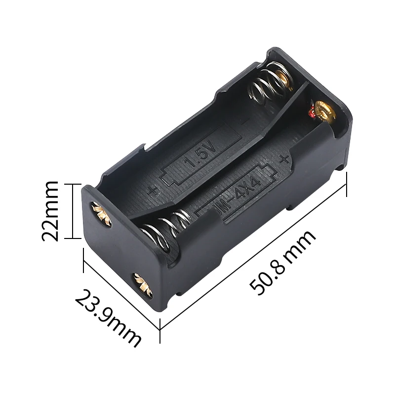 4xaaa Back-to-back Battery Holder Customizable Aaa Battery Box/holder ...