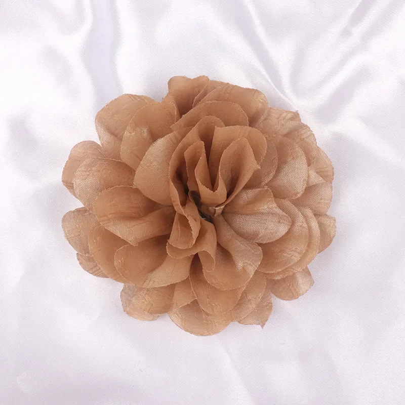 2023 11.5cm Big Size Chiffon Fabric Flower Wedding Decoration Silk Rose ...