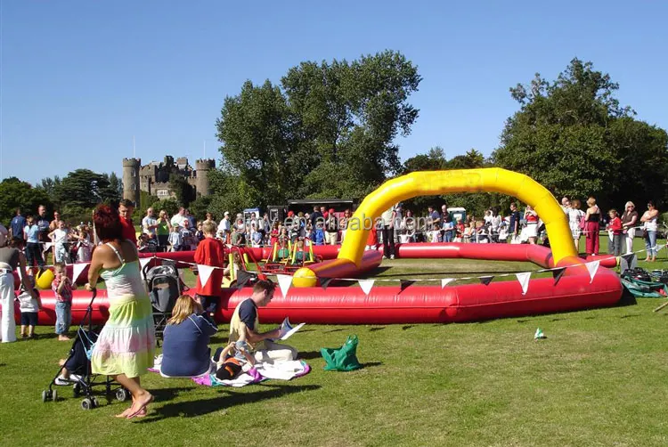 Commercial PVC Electric Race Cars Tracks - Inflatable Go Karting Track