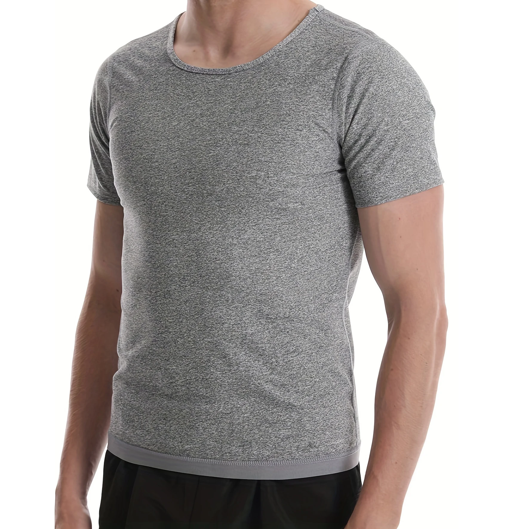 Burn Fat Shape Your Body Compression Body Shaper T-Shirt Men Sweat ...