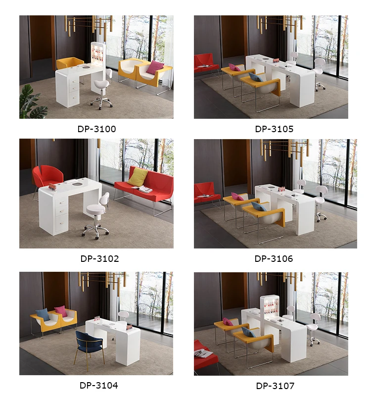 Double Manicure Desk - Stylish & Functional Salon Furniture