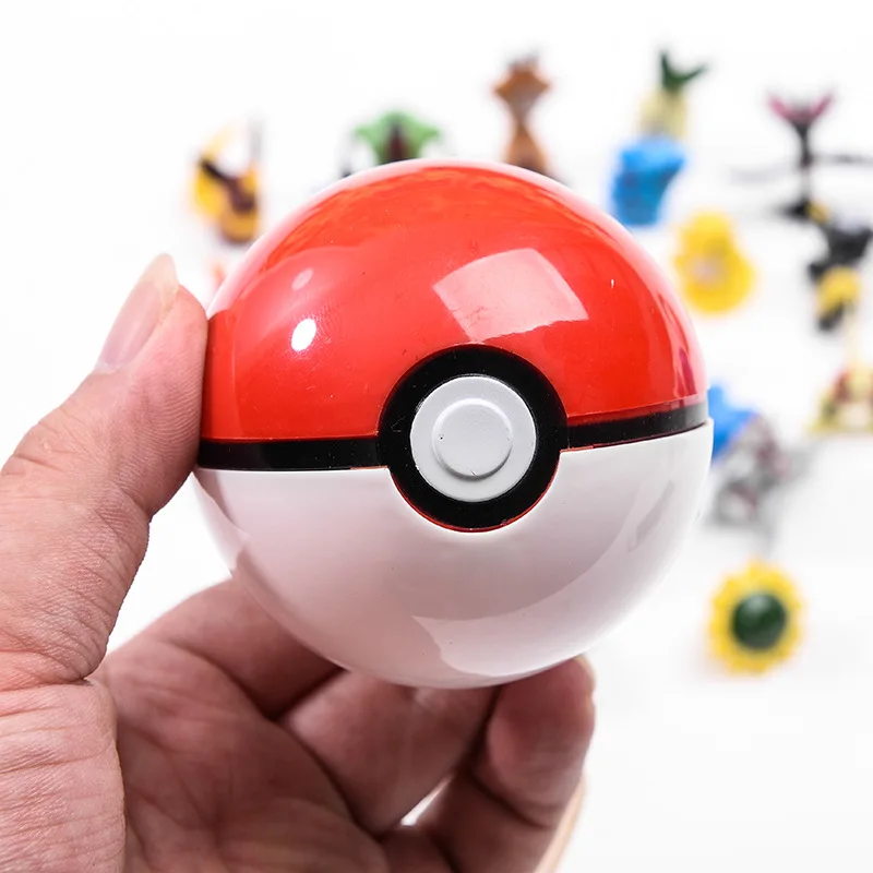 Alibaba.com: 7 cm Capsule Toys Plastic Pikachu Ball with Anime Figures ...