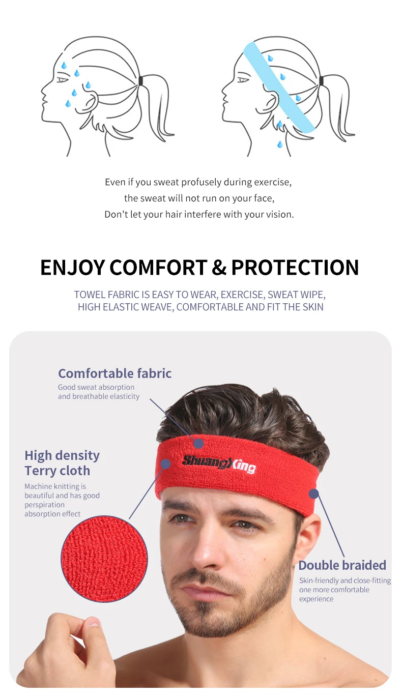 Sweat Absorb Headband - Tennis Wristband & Basketball Sweatband