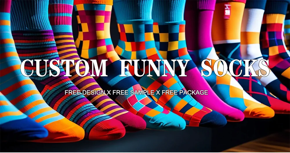 Custom Funny Cotton Crew Socks with Spandex ODM Supply Sublimation ...