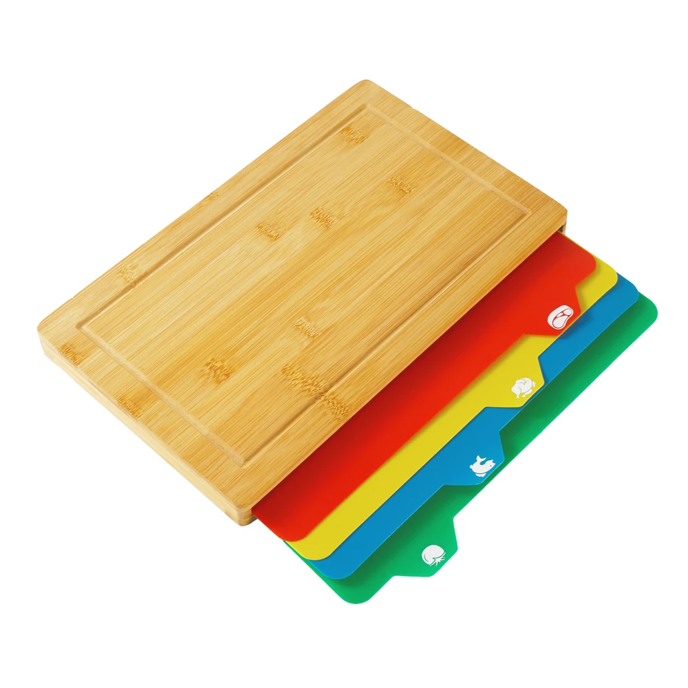 Food Safety Plastic Cutting Board 3 In 1 Multi-function Bamboo Cutting ...