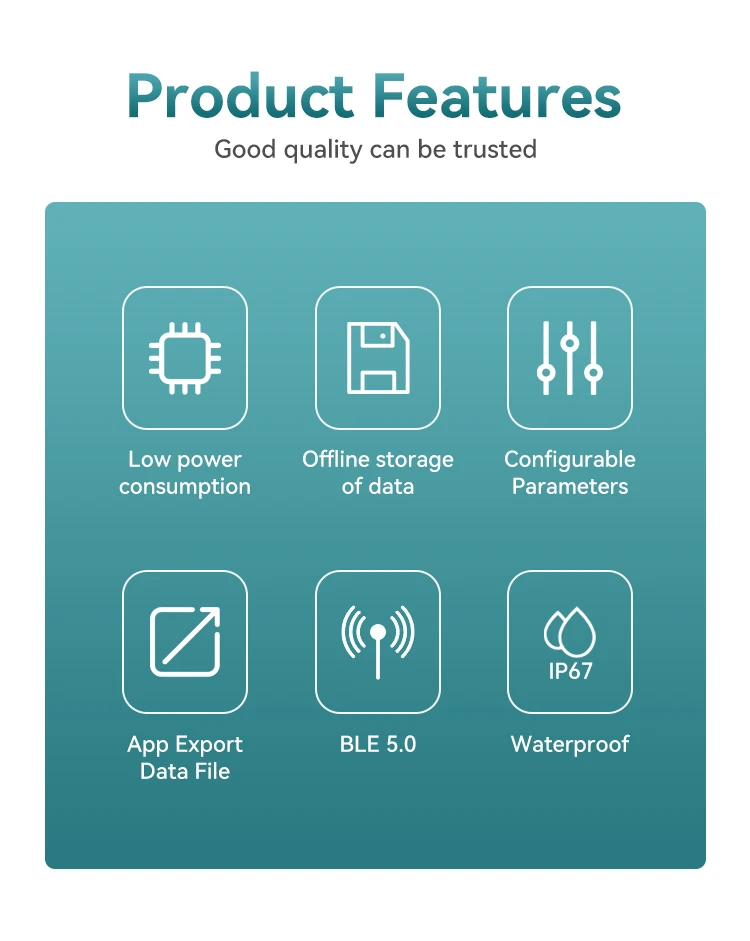 Iot Wireless Waterproof Ibeacon Temperature & Humidity Sensor Ble ...