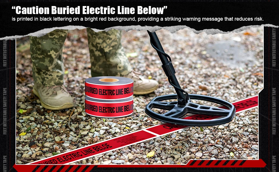 Underground Detective Magnetic Detectable Warning Tape for Floor ...
