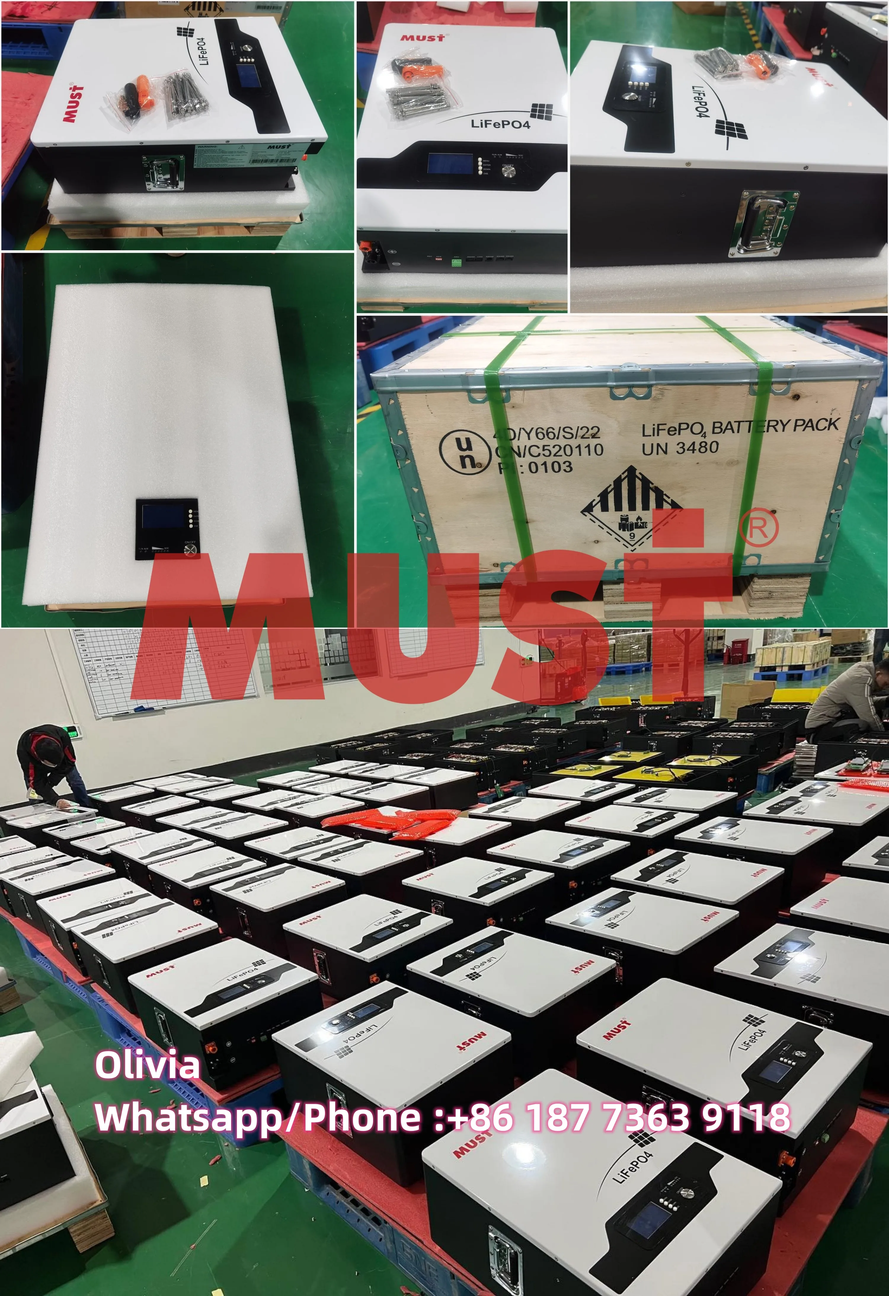 Mus Lifepo4 Lithium Ion Batteries 48v Lifepo4 Battery Home Energy Storage 100ah/200ah Power Wall ...