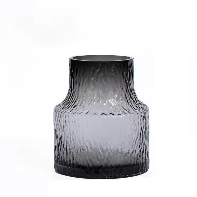 Modern Glass Vase Grey Table Vase For Home Decoration - Buy Glass Vase ...