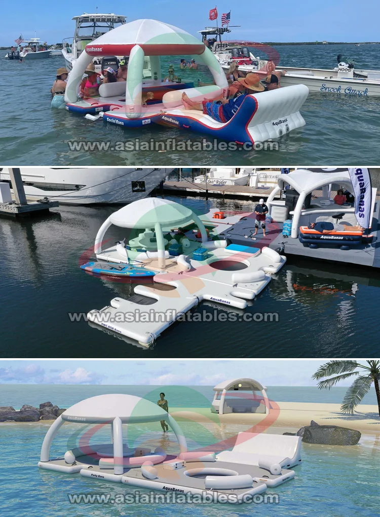 Isla Flotante Inflable,Muelle De Plataforma De Natación Para Mar Y ...