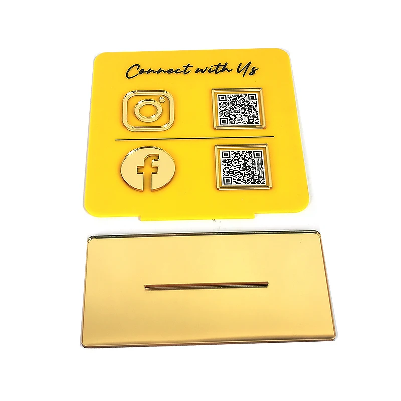 Custom Countertop Clear Acrylic QR Code Holder - Wholesale Custom Countertop Clear Acrylic QR Code Holder - Wholesale