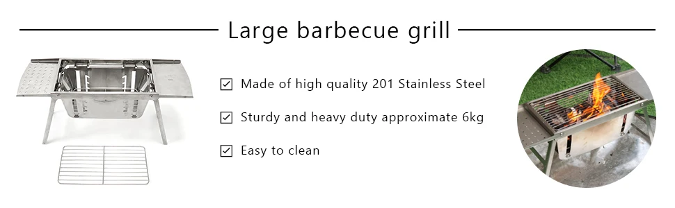 Grill Portable Bbq Grill Mini Foldable Folding Backyard Charcoal ...