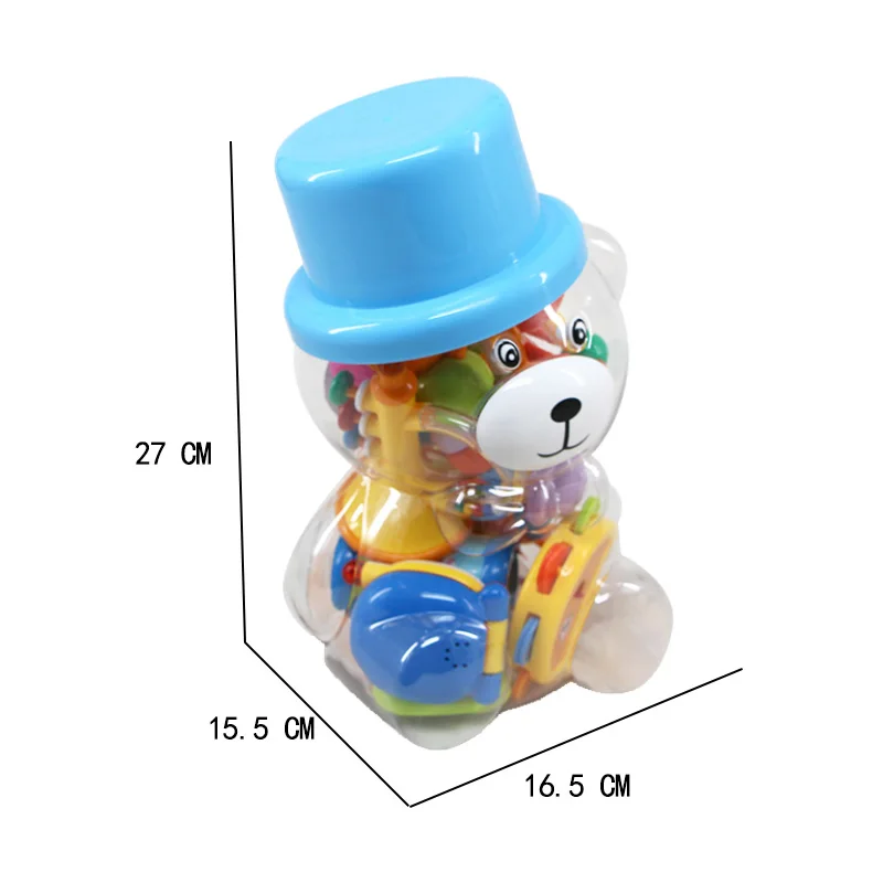 Funny Cute Shaking Hand Bells Set Infant Toy Teething Rattles For Baby ...