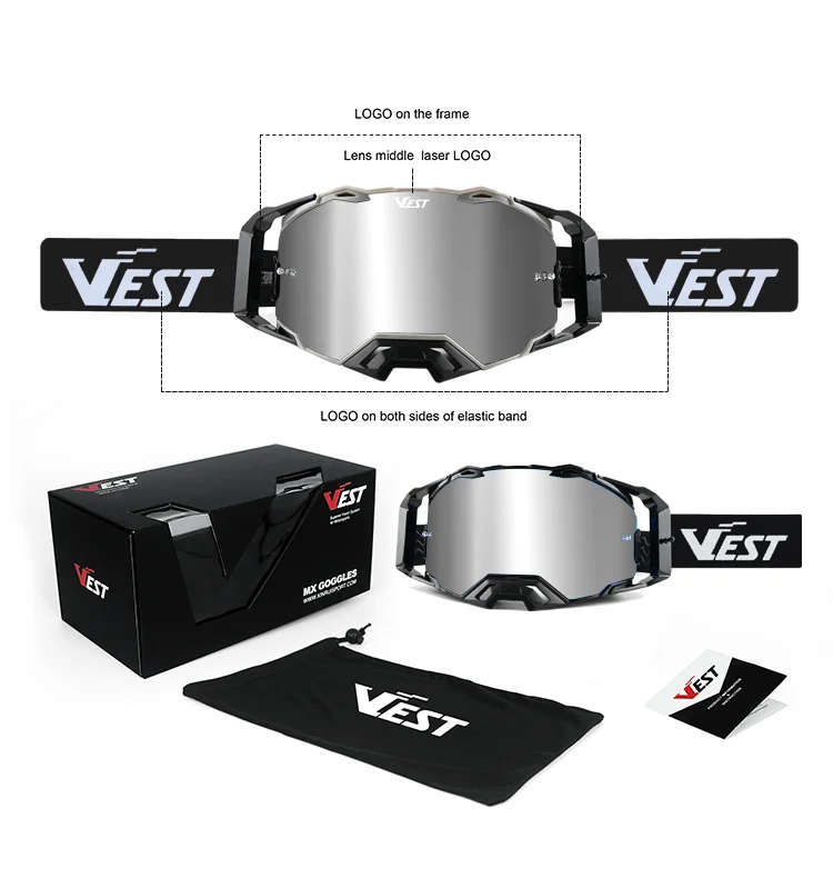 VEST MX906 Motocross Goggles - Easy Lens Change & Protection