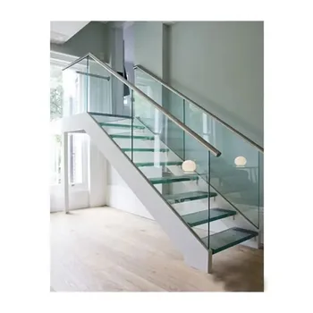 Aluminium U Channel Frame Staircase Balustrades Handrails Tempered ...