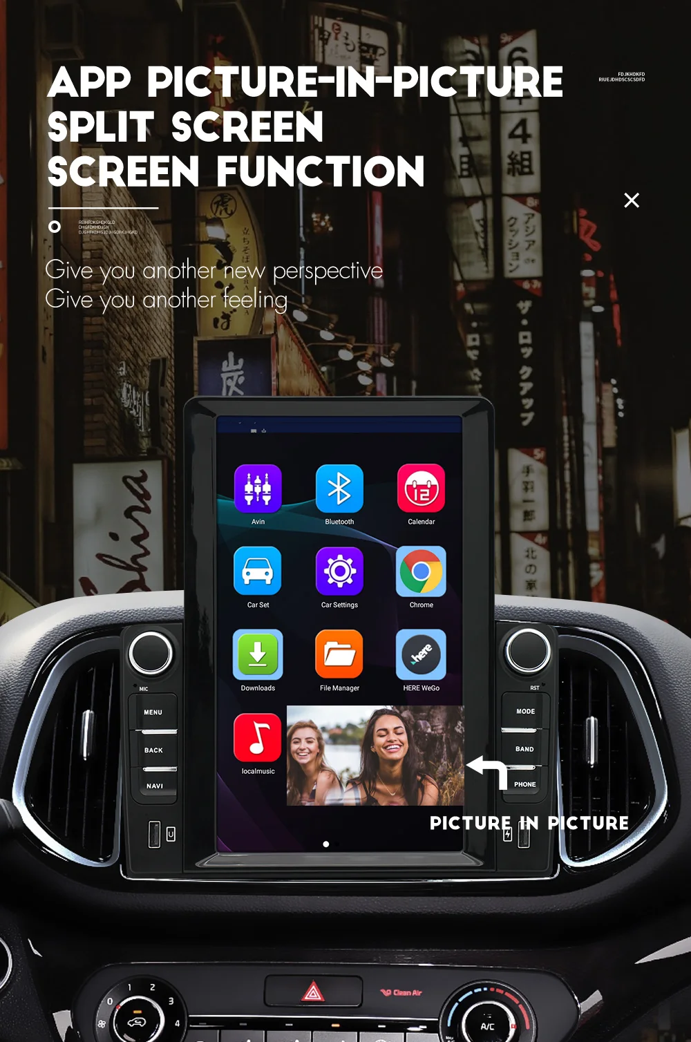 Universal Vertical 2 Din Touch Screen - 10 Inch Android Car Radio Stereo
