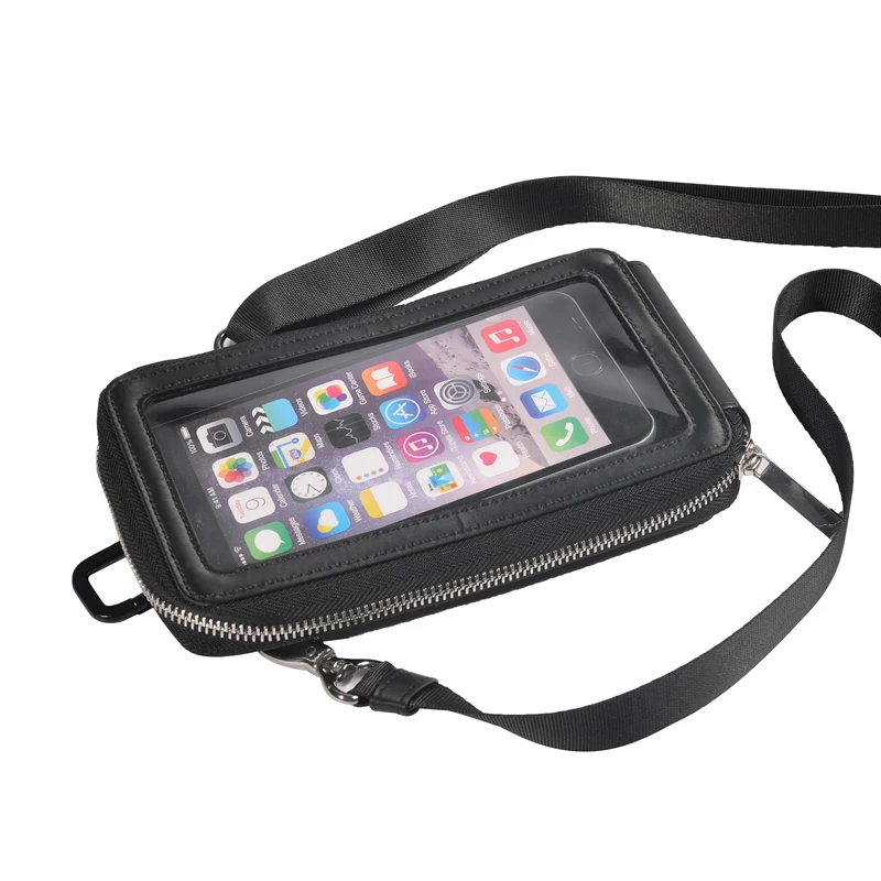 Custom Casual Bag Travel Phone Bag Clear Tpu Touchable Screen Window ...