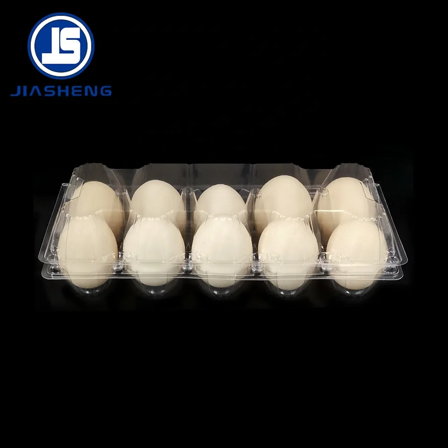 Wholesale Clamshell Packaging Box 10 Holes Plastic Egg Tray Disposable ...