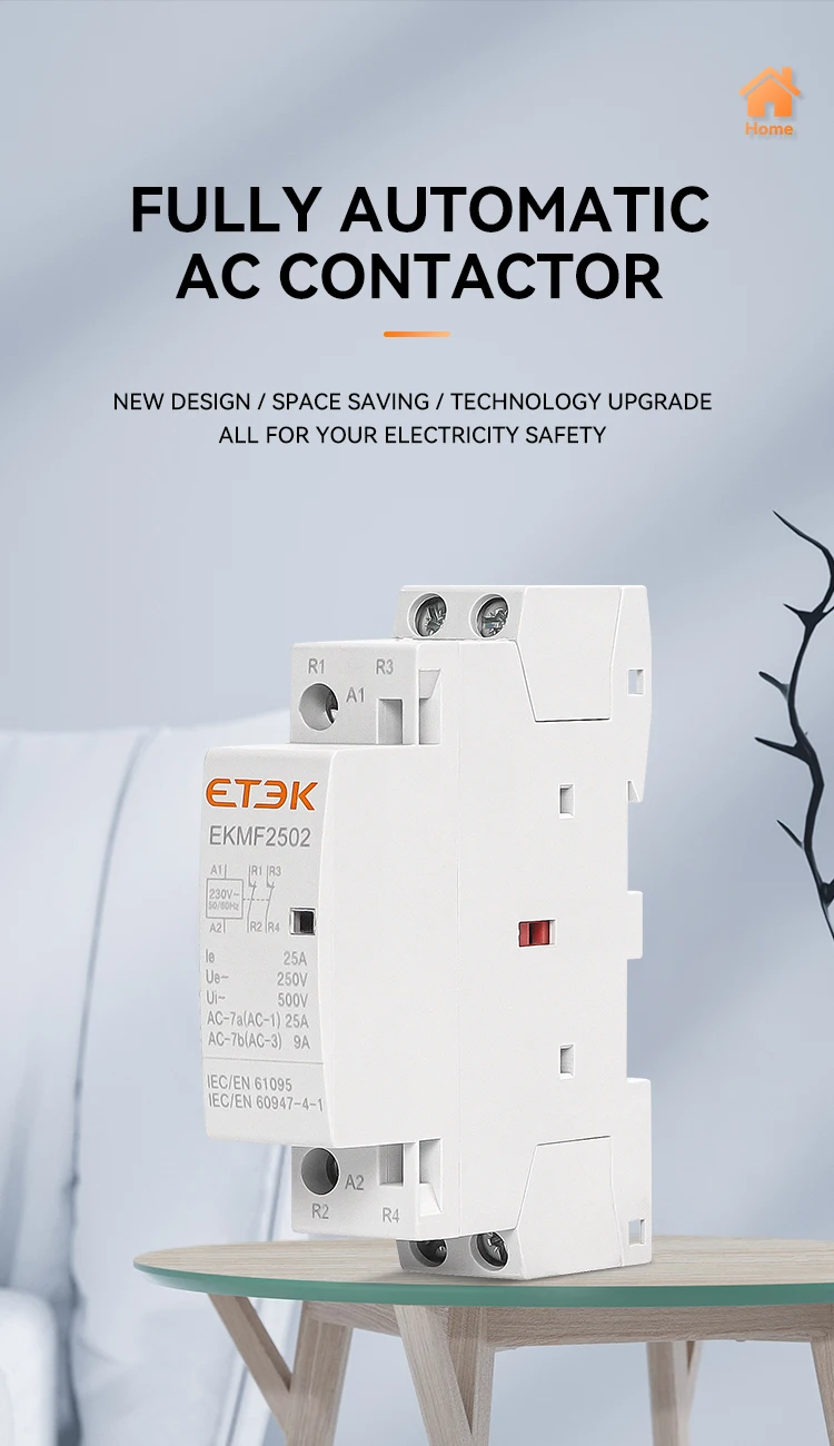 Etek Ac Mini Modular Contactor 220v Ekmf For Householder Use 2 Pole ...