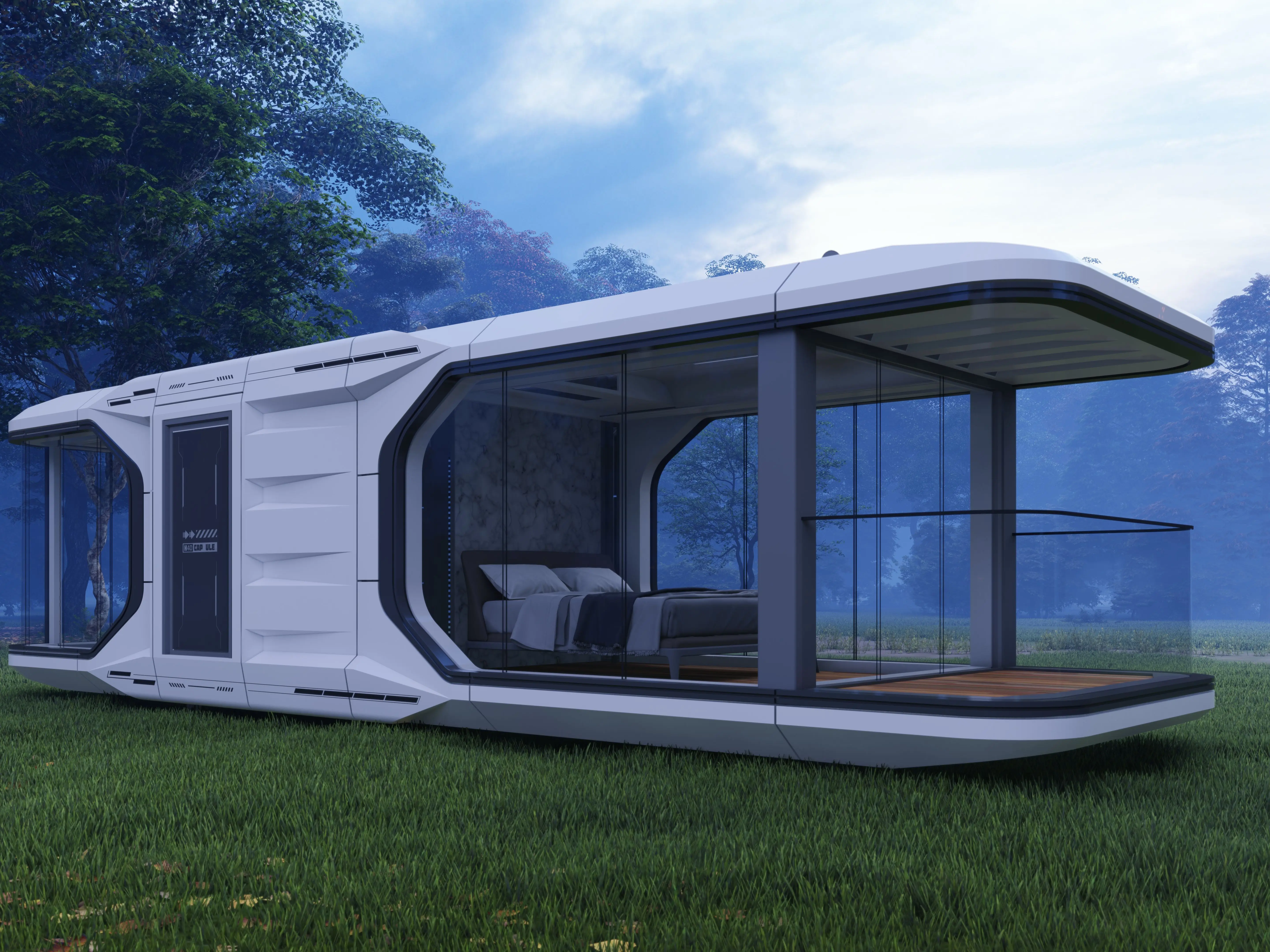 Customized Mobile Eco Capsule Hotel Modular Steel Tiny House 3 Bedroom Capsule House Luxury ...
