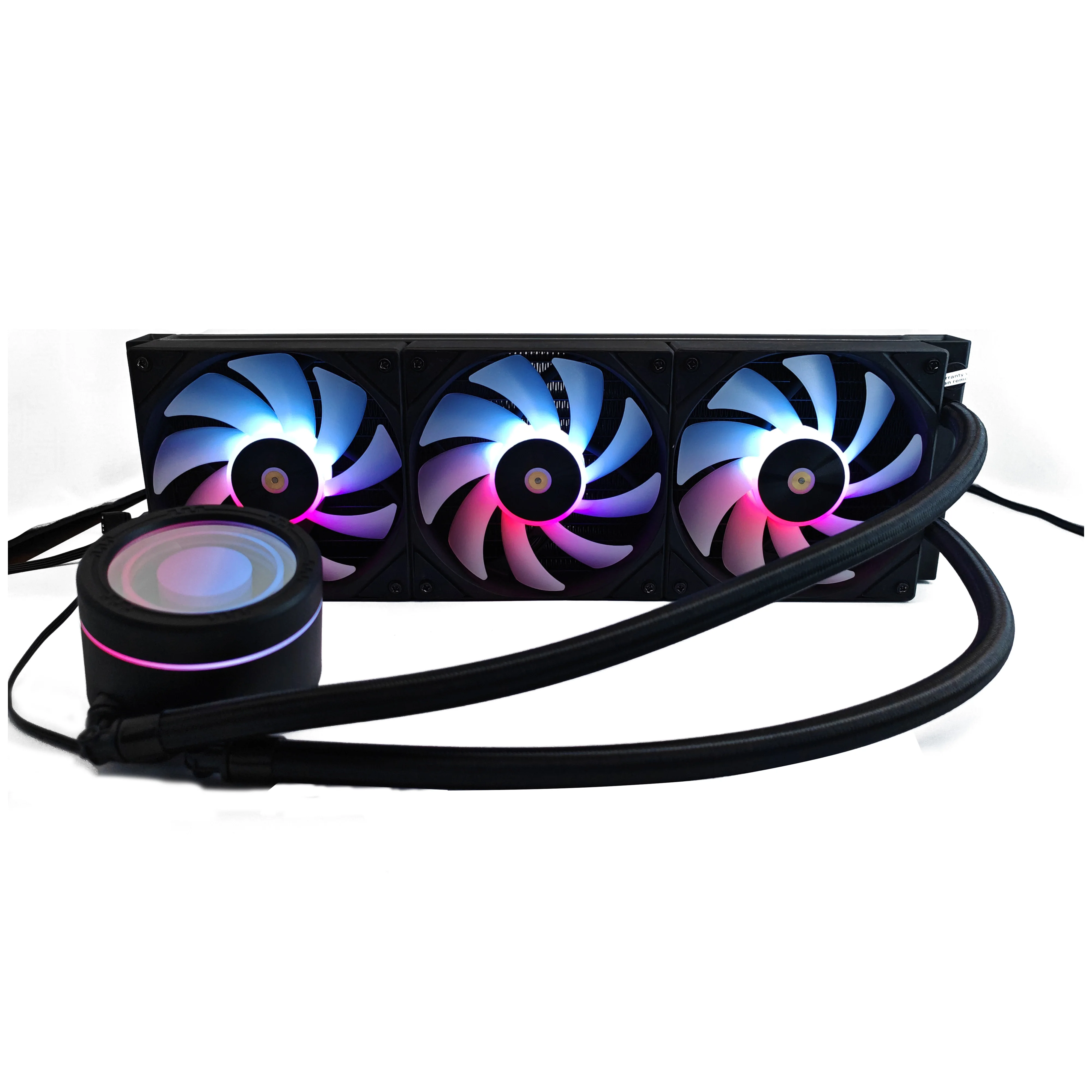 Cpu Water Cooling Black Three Fans Cpu Water Cooler Radiator Rgb Cpu ...