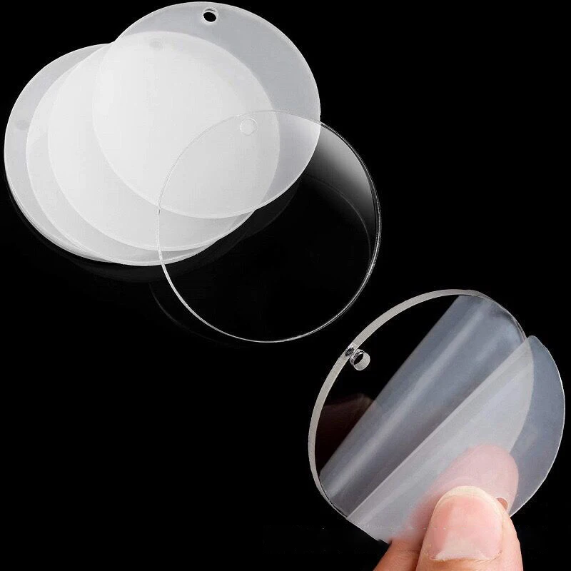 Custom Shape Round Clear Acrylic Keychain with UV Printing