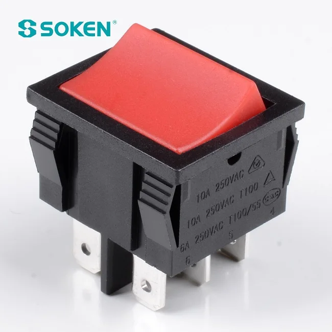 Soken Electric Switch Illuminated Kema Rocker Switch 4 Pin T85 Rk2-02 ...