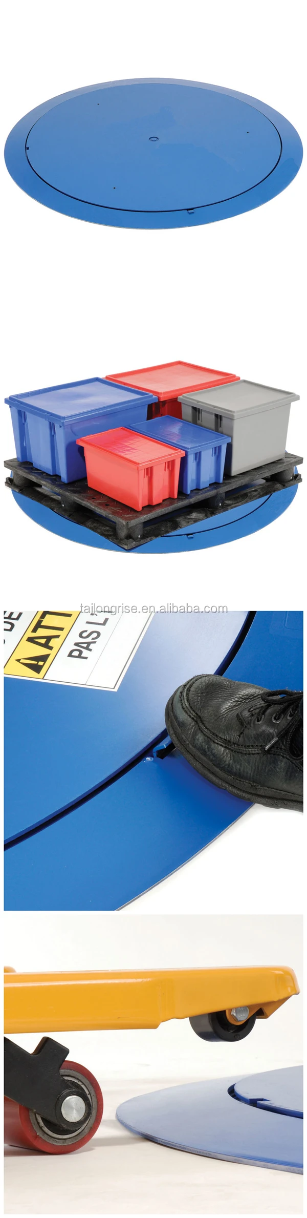 Best Value 4000lbs Pallet Carousel Skid Turntable Thin Spin Low-profile ...