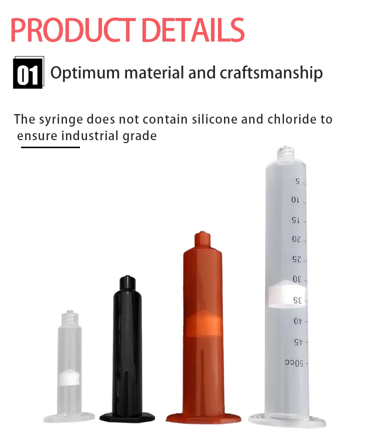 3cc/5cc/10cc/30cc/55cc Pneumatic Black Injector Cylinder Industrial ...