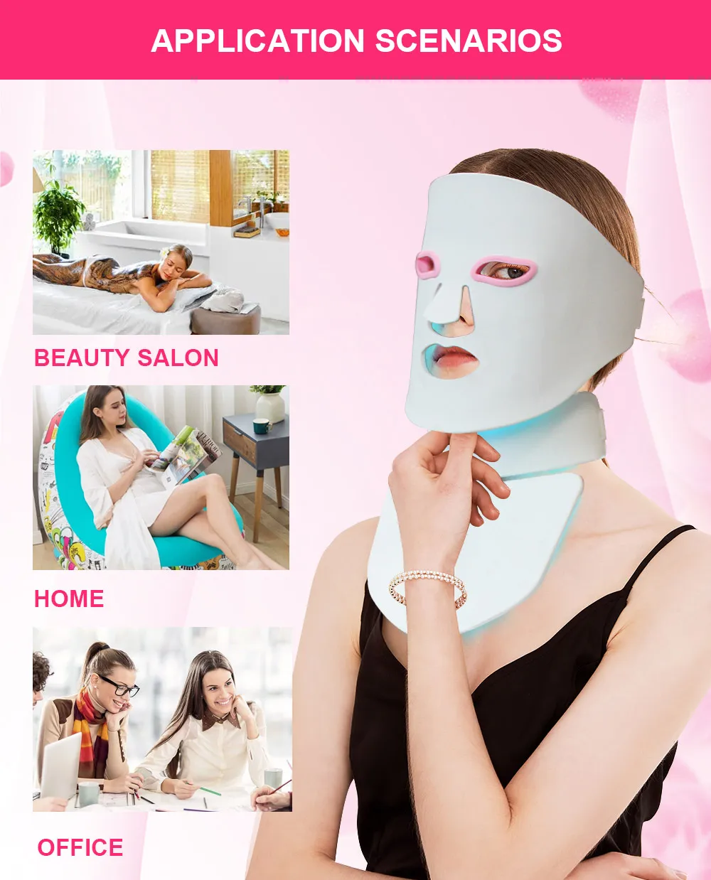 Idealight Silicone LED Mask - 7 Color Red Therapy LED Face Mask