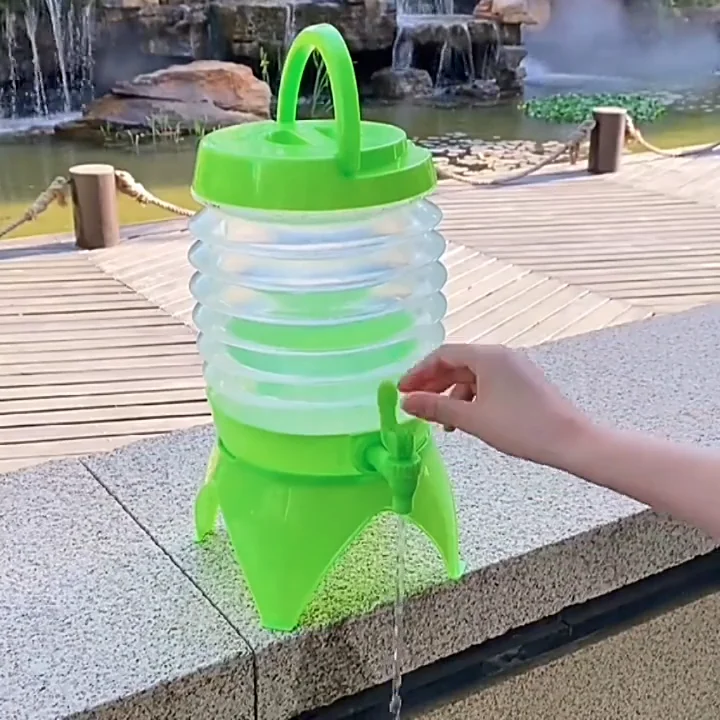 3.5l Outdoor Folding Telescopic Camping Storage Bucket Multifunctional ...