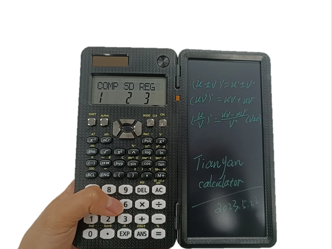 2 Line Display Scientific Calculator Solar And Battery Power Calculator ...