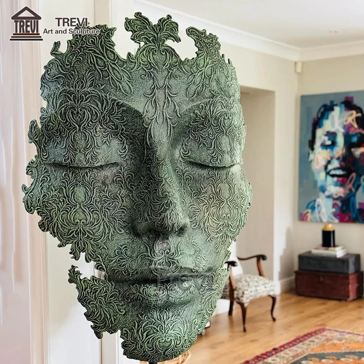 Bronze Woman Face Beauty Wall Sculpture 3d Big Human Face Head Statue ...
